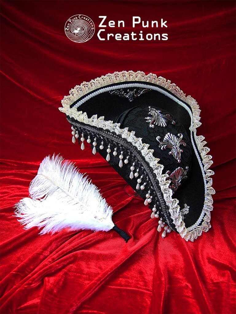 Pirates of the Caribbean Triangle Hat (Countess) - Zen Punk Creations
